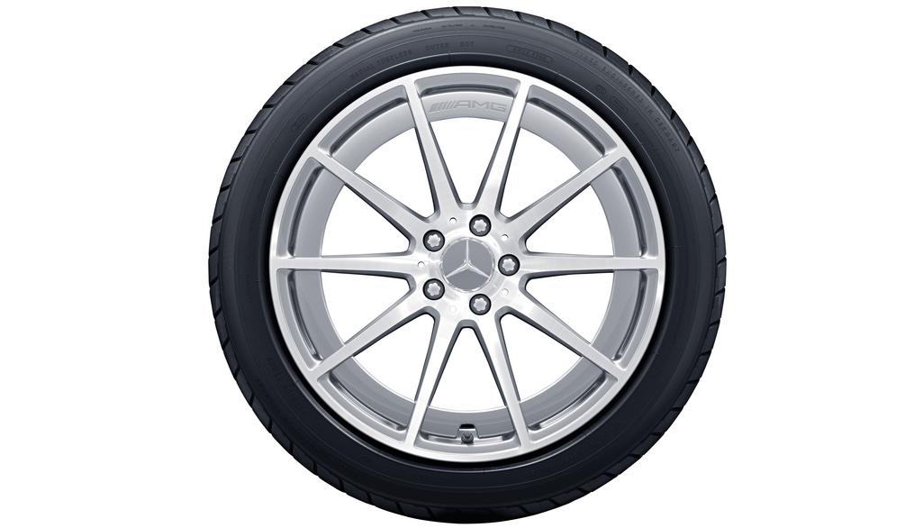 AMG 10-spoke forged wheel (9,5 J x 19 ET 22, vanadium silver, high ...
