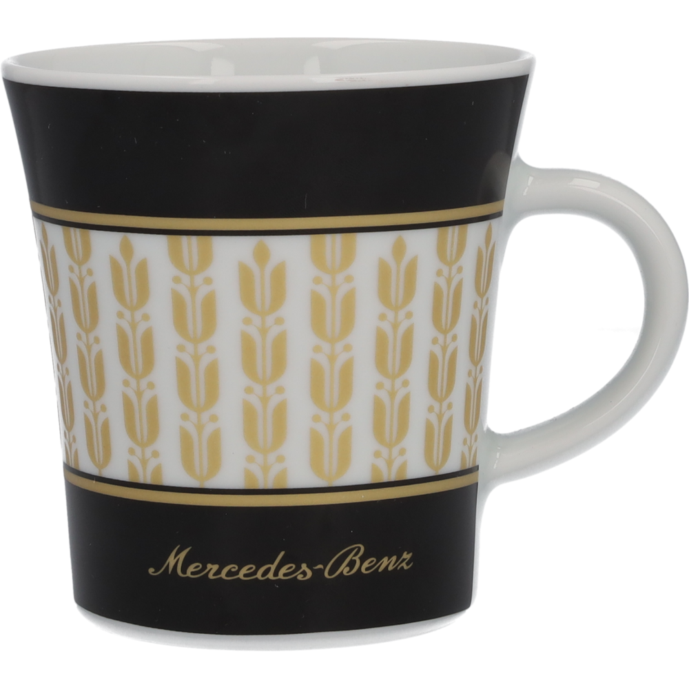 Taza de café, 300 ml (Negro / Blanco / Color dorado, Porcelana, 300 ml ...