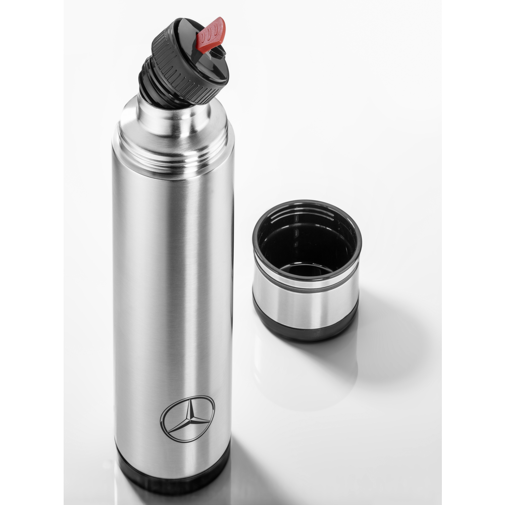 Termo, Movilidad, 1,0 l (Negro, Acero inoxidable / Plástico, emsa ...