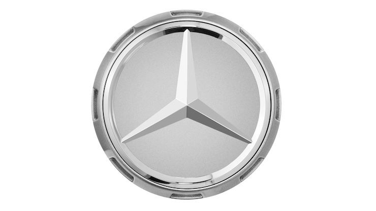 AMG hub caps in centre lock design chromeshadow dark metallic Wheel accessories Wheels Saloon W213 04 16 07 20 Mercedes Benz Genuine Accessories