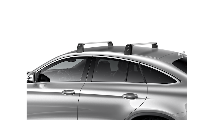 Supporto di base Alluminio acciaio sintetico argento colore nero GLE Portabagagli da tetto Sistemi di trasporto Mercedes Benz Genuine Accessories