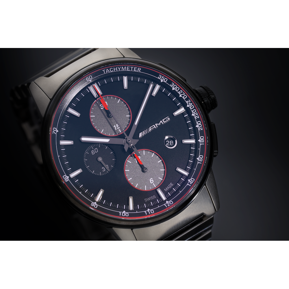 AMG automatic chronograph, Men, business (black / anthracite / red ...