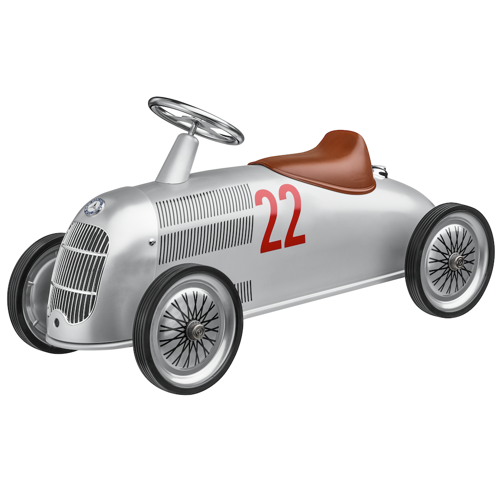 Ride-on toy car W 25 racing car (silver-coloured, Baghera) | Electric ...