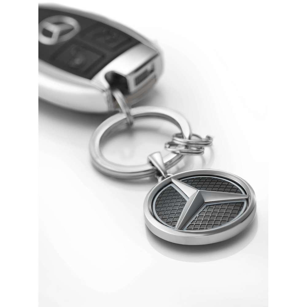 Key ring, Las Vegas (silver-coloured / black / white, stainless steel ...