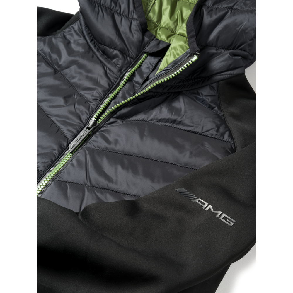 AMG men's hybrid jacket (black / green, S) | | Men's clothing ...